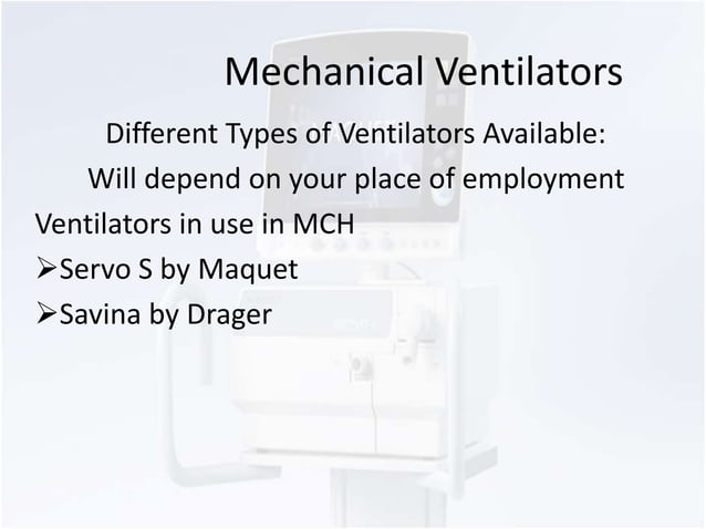 Mechanical ventilation ppt | PPTX