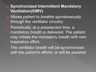 Mechanical ventilation | PPTX