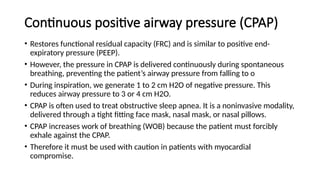 Mechanical Ventilation ppt.pptx including indications, types | PPTX