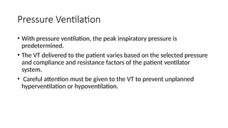 Mechanical Ventilation ppt.pptx including indications, types | PPTX