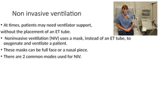 Mechanical Ventilation ppt.pptx including indications, types | PPTX