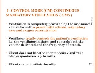 MECHANICAL VENTILATION Tek.ppt Jiregna Eticha | PPT