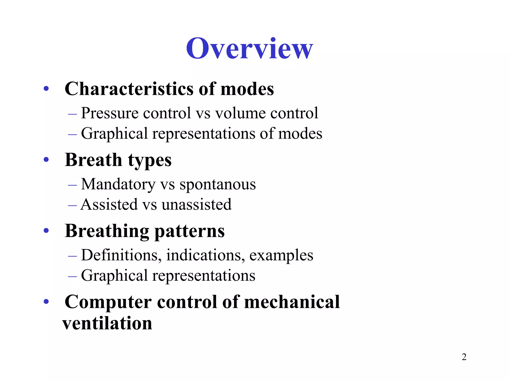 Mechanical ventilation, understanding modes. | PPTX
