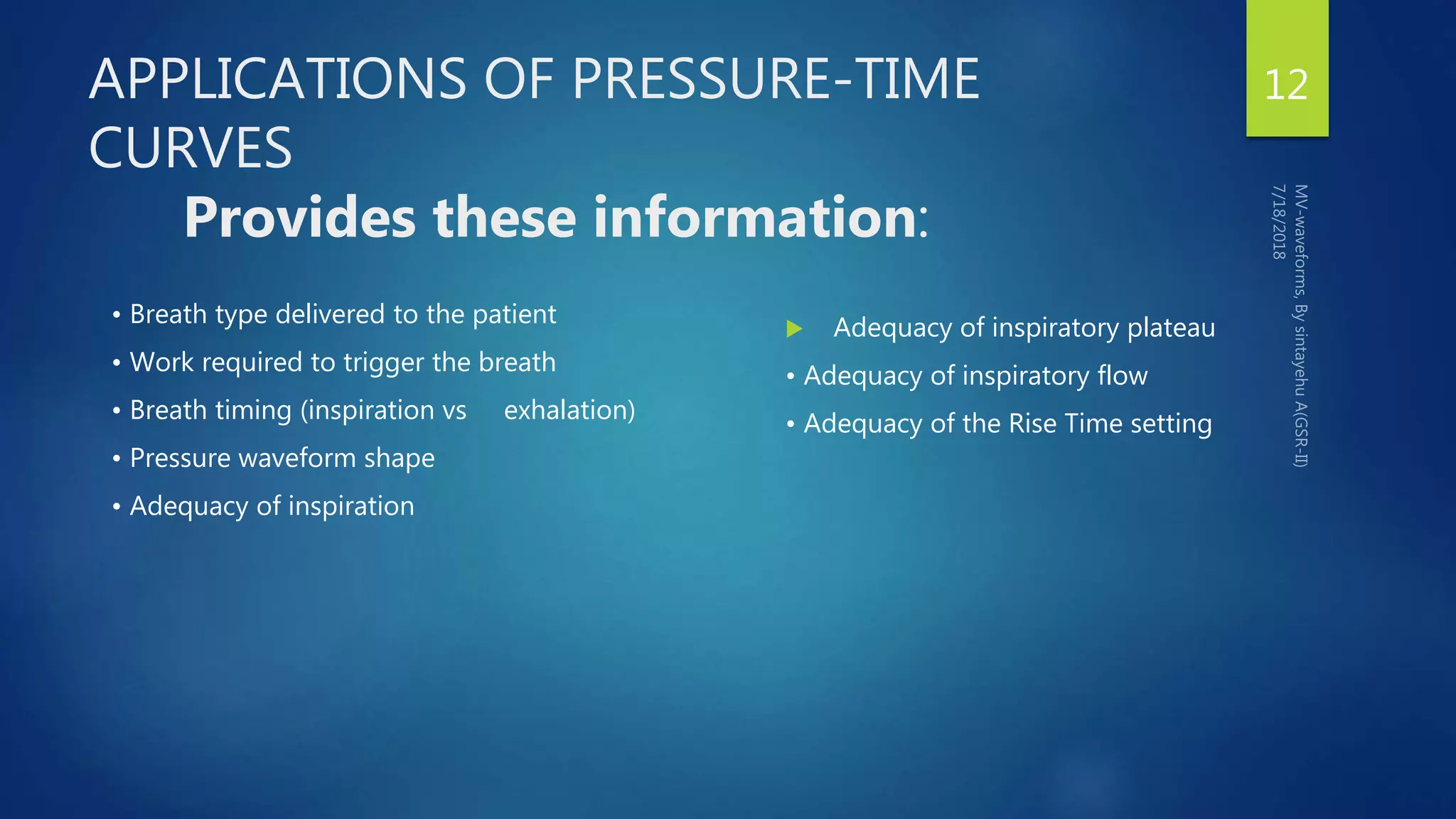 Mechanical ventilation wave forms | PPTX