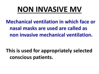 MECHANICAL VENTILATOR | PPTX