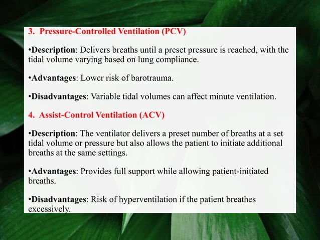 Mechanical ventilator.pptx | Lung and Respiratory Health | Diseases and ...