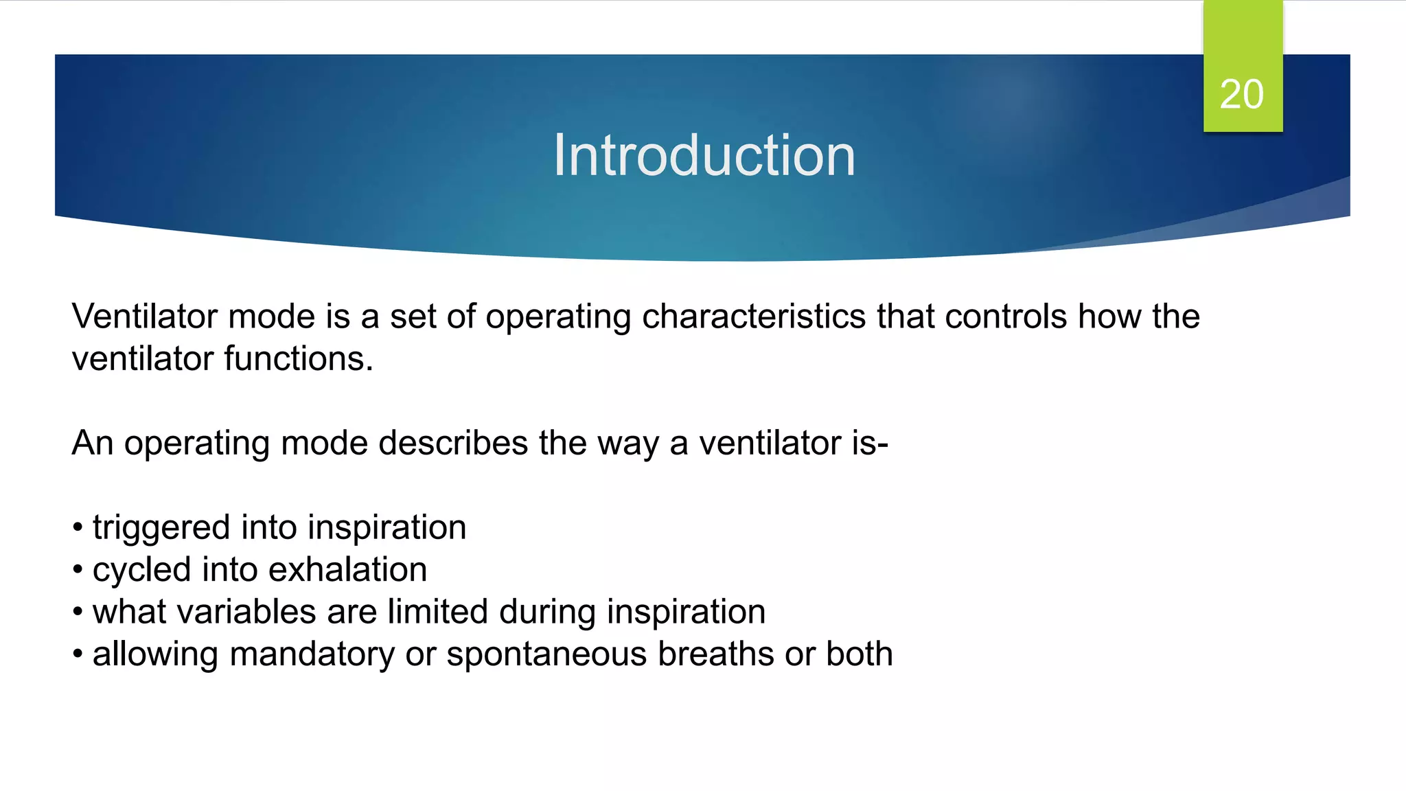 Mechanical ventilator basic setting and modes | PPT
