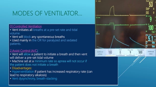 Mechanical ventilator, common modes, indications,nursing ...