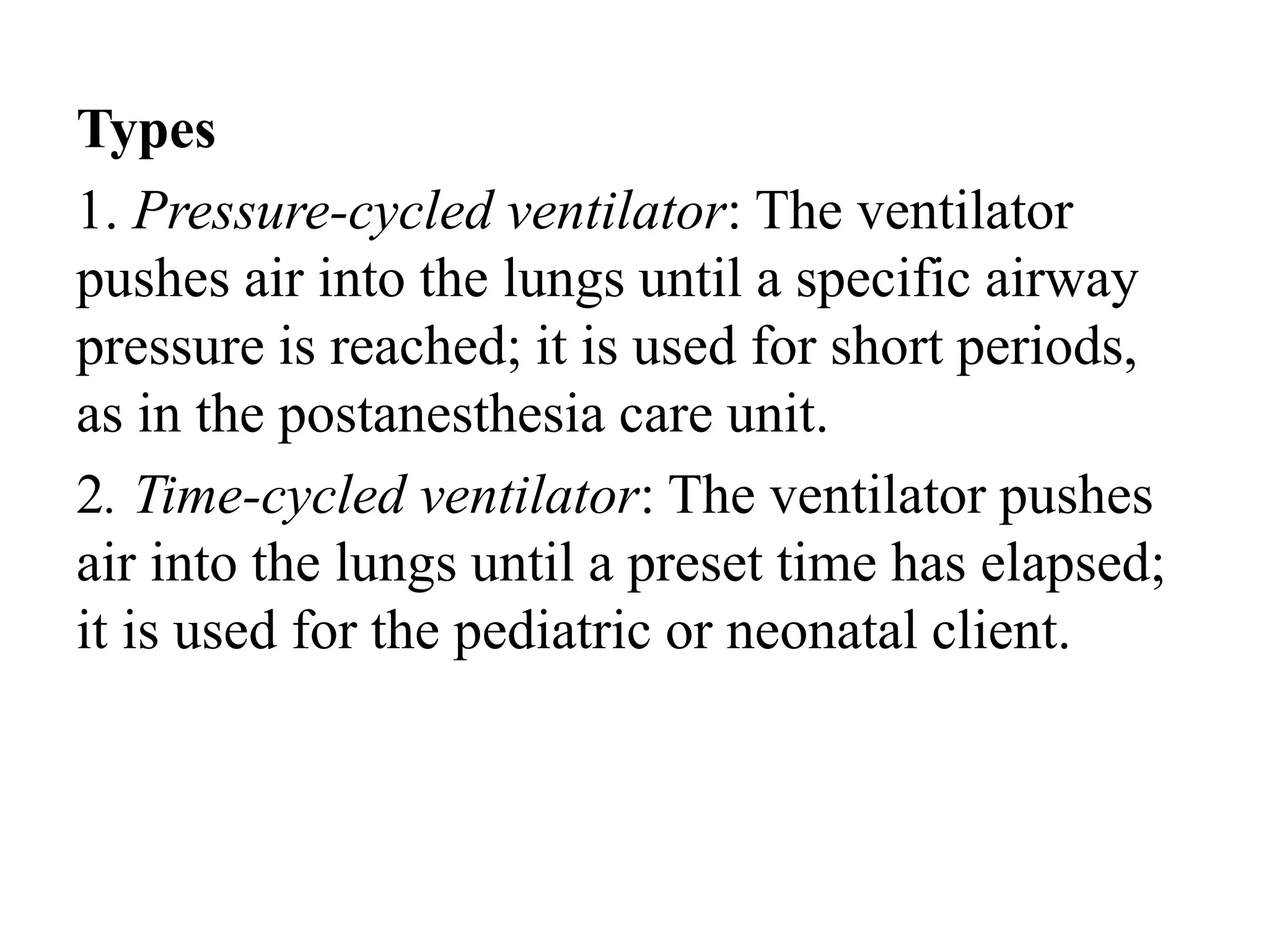 Mechanical ventilator for nurses 08.02.19