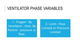 Mechanical ventilators- Applications and Usage | PPTX
