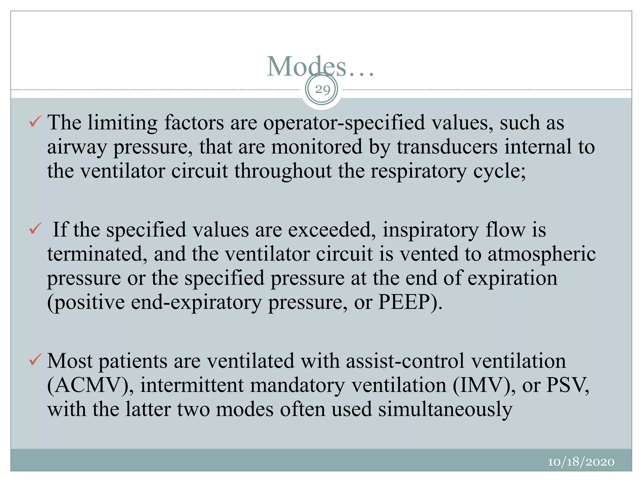 Mechanical ventilatory support | PPTX