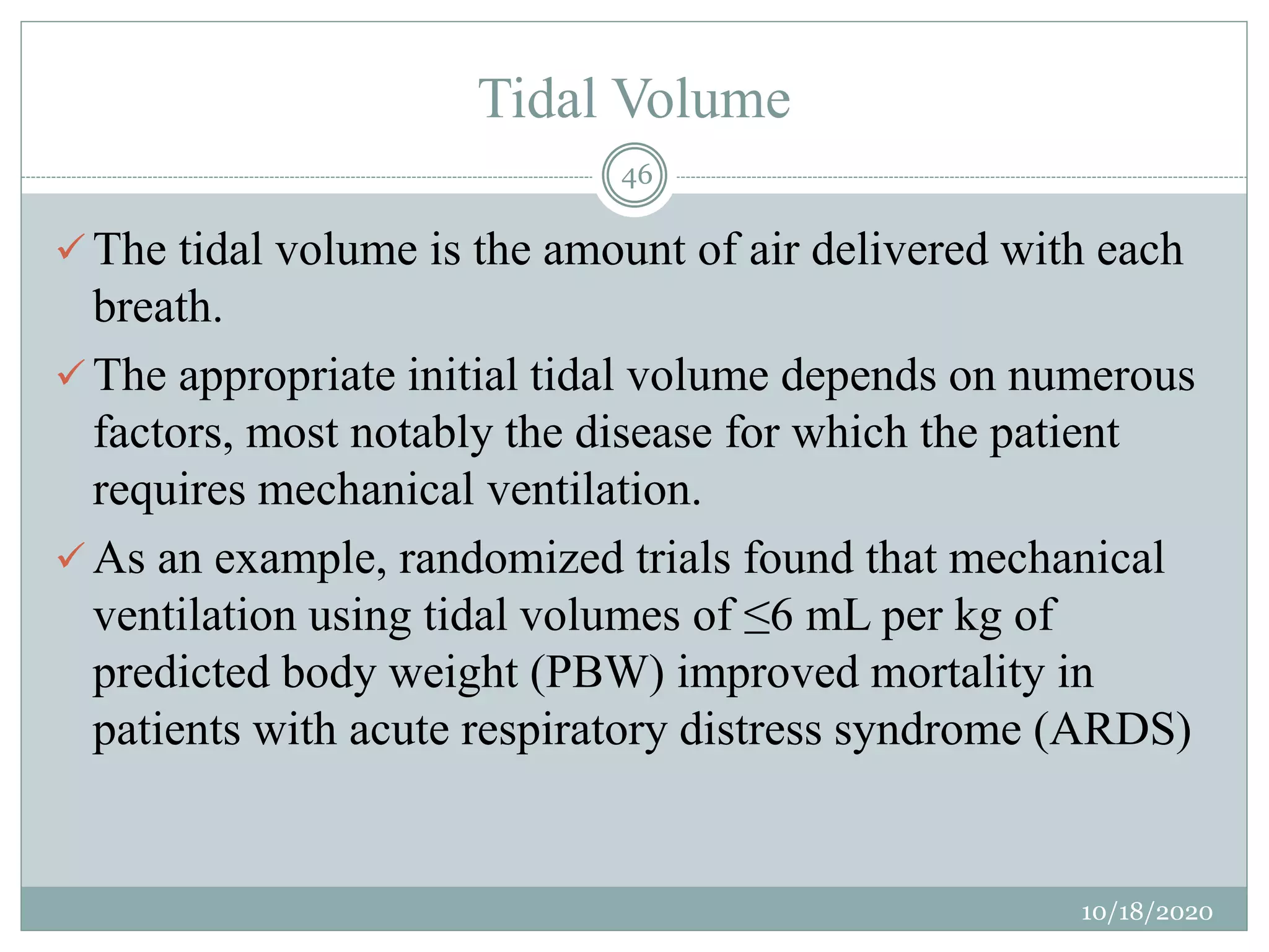 Mechanical ventilatory support | PPTX