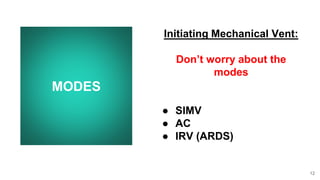 Mechanical vent rules to know while taking the TMC | PPT