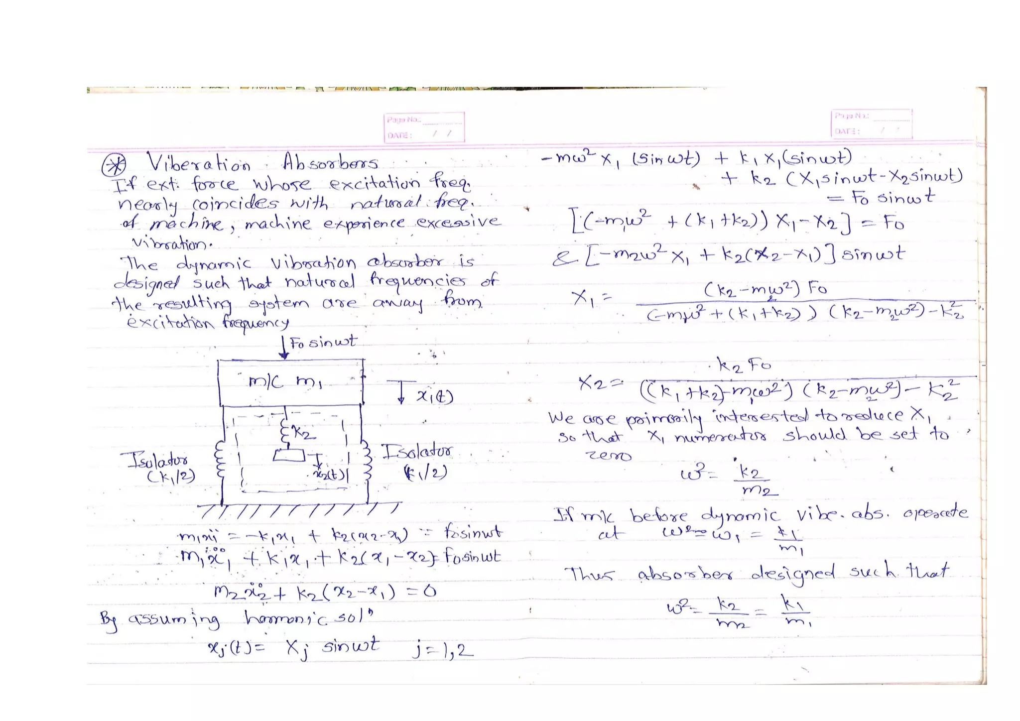 Mechanical vibration notes | PDF