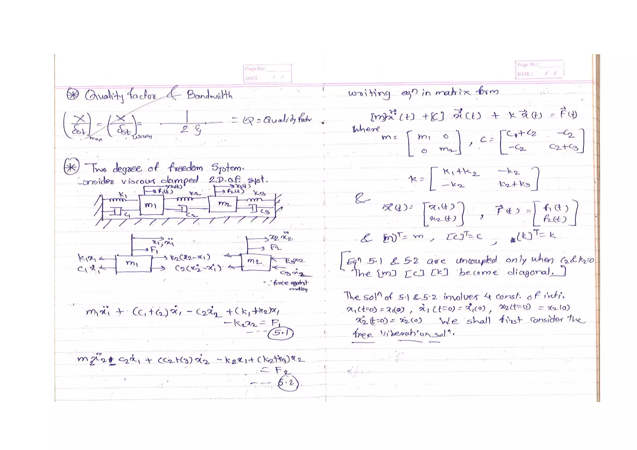 Mechanical vibration notes | PDF