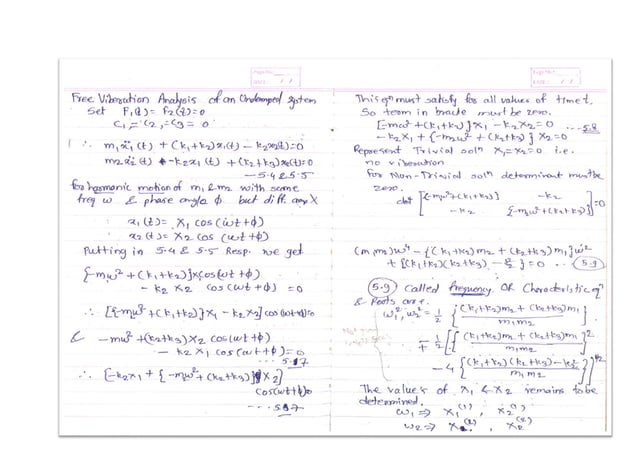 Mechanical vibration notes | PDF