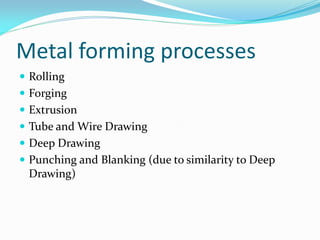 Mechanical working of metals | PDF