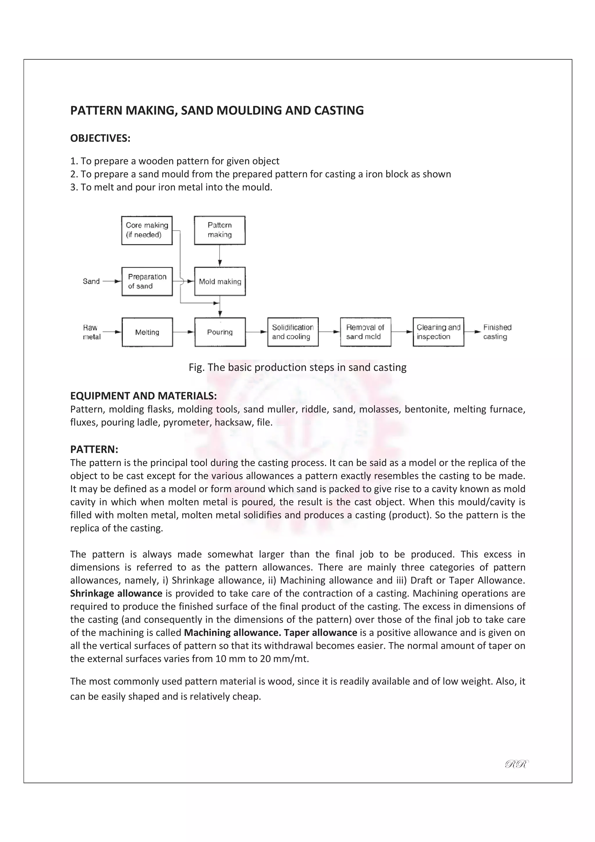 Mechanical Engineering_Workshop Practice_Laboratory Manual | PDF
