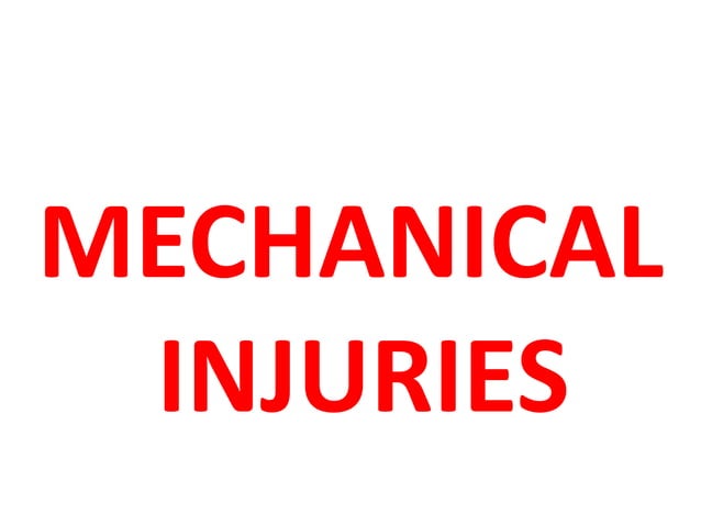 MECHANICLINJURIESABSIONCONTUSON-laceration, incised etc | PPT