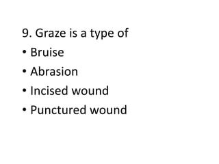 MECHANICLINJURIESABSIONCONTUSON-laceration, incised etc | PPTX