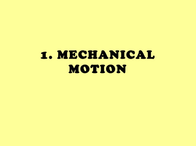 Mechanic motion | PPT
