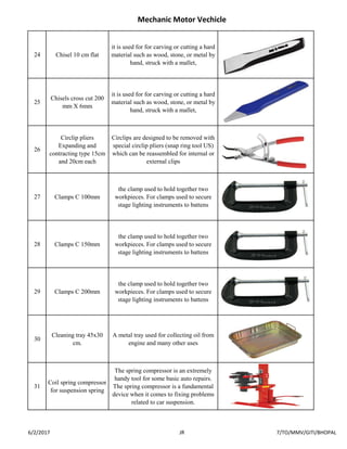 Diesel Mechanic Tools