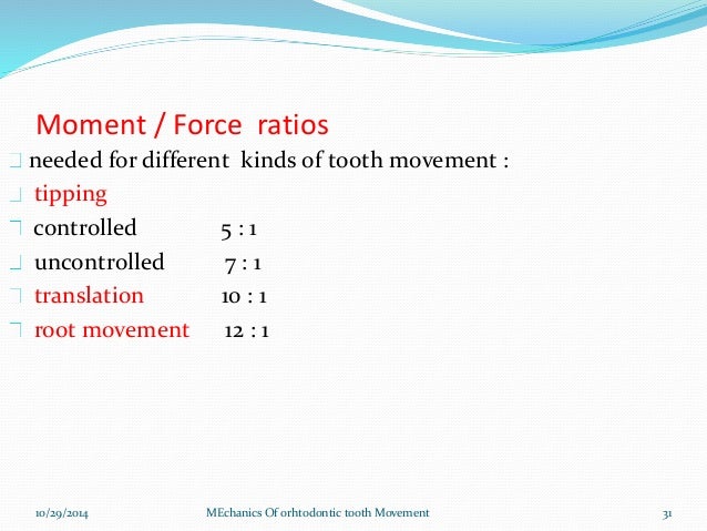 Mechanics of Orthodontic tooth movement