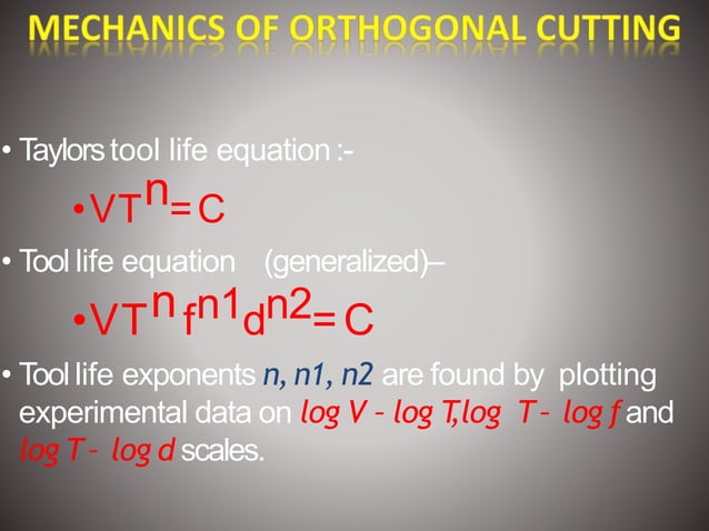 Mechanics of Orthogonal Cutting | PPTX