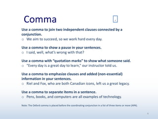 MECHANICS: PUNCTUATION | PPTX