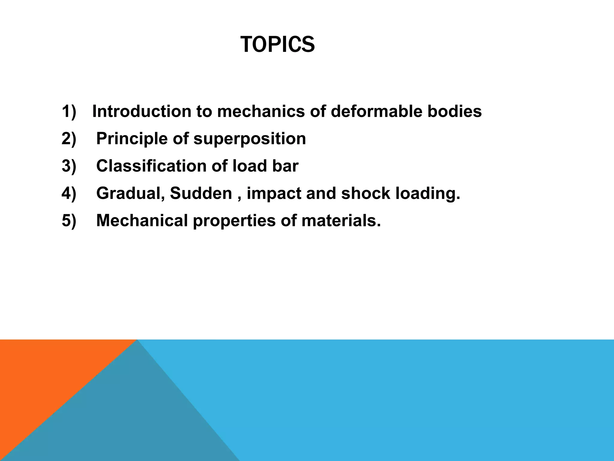 Introduction of Mechanics of structure | PPTX
