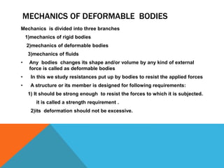 Introduction of Mechanics of structure | PPTX
