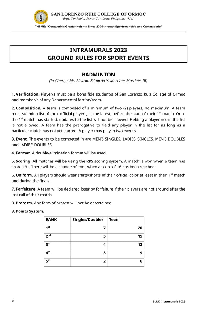 Mechanics-Guidelines-for-Intramurals-2023.docx | Music | Entertainment