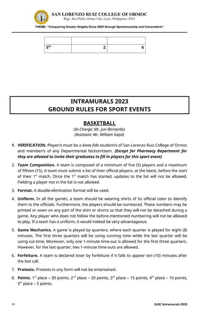 Mechanics-Guidelines-for-Intramurals-2023.docx | Music | Entertainment