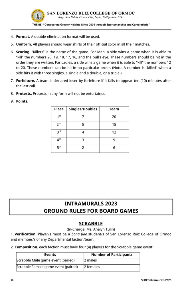 Mechanics-Guidelines-for-Intramurals-2023.docx | Music | Entertainment