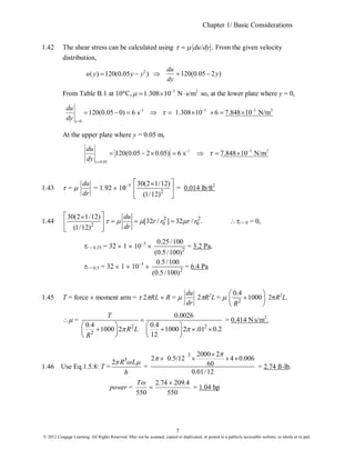 Mechanics Of Fluids 4th Edition Potter Solutions Manual | PDF