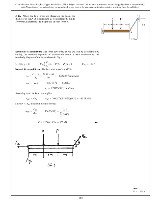 Mechanics of Materials 9th Edition Hibbeler Solutions Manual | PDF ...