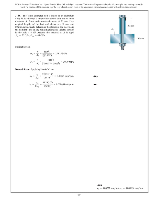 Mechanics of Materials 9th Edition Hibbeler Solutions Manual | PDF ...