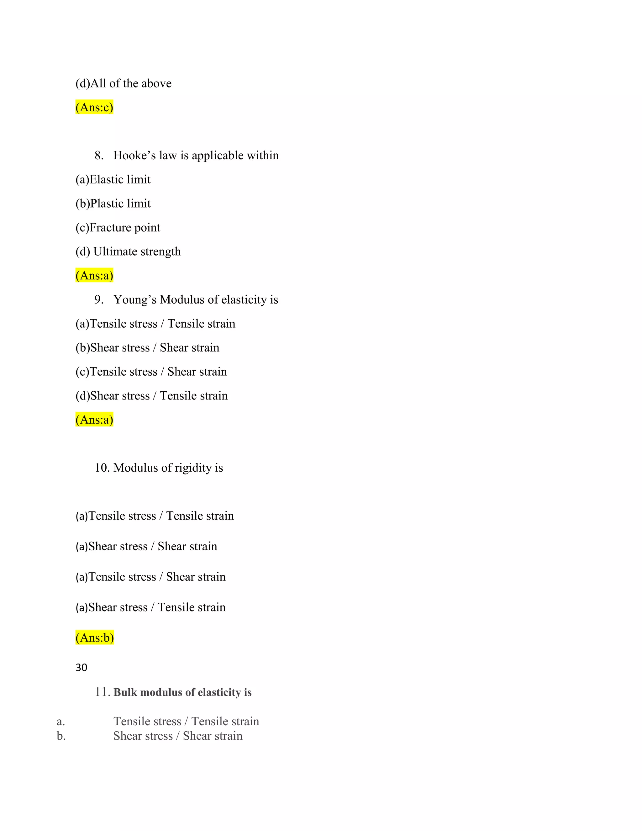 solids MECHANICS qb | PDF