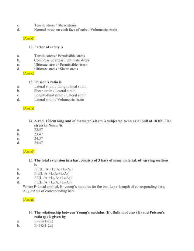 solids MECHANICS qb | PDF