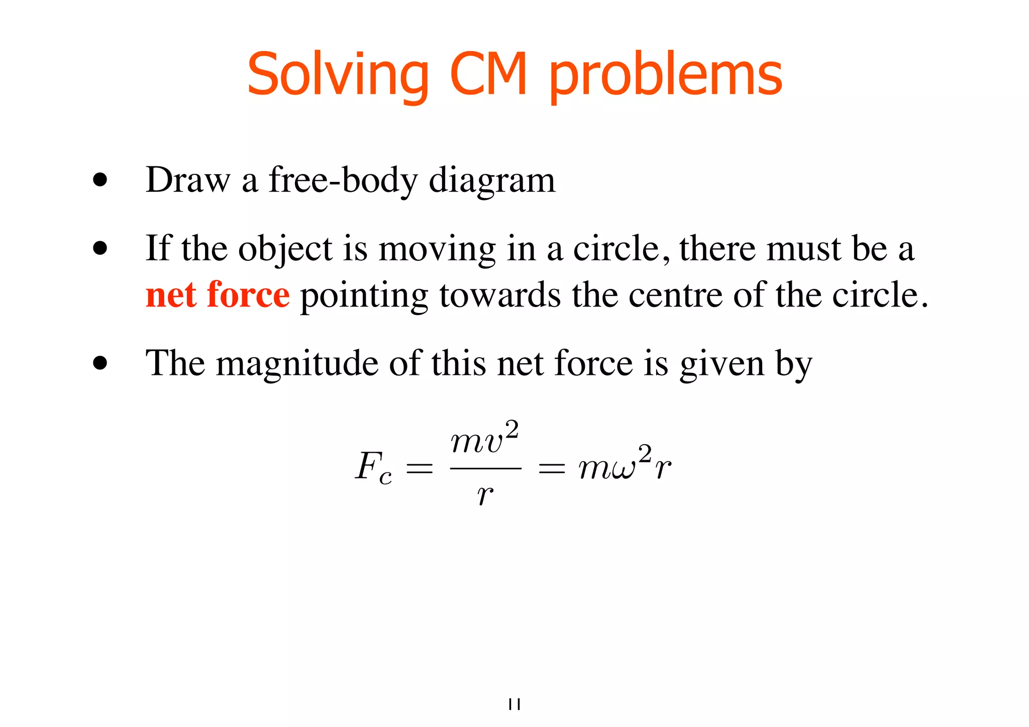 circular motion Mechanics | PDF
