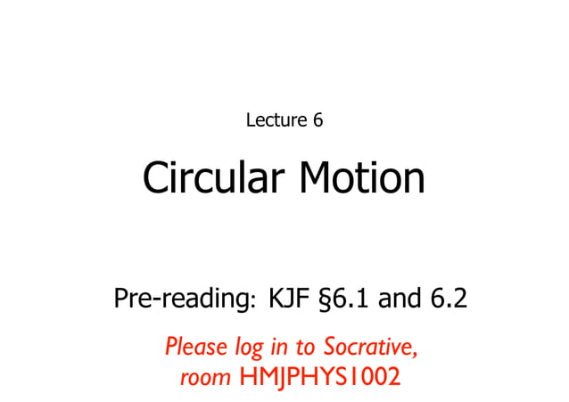 circular motion Mechanics | PDF