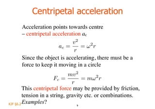 circular motion Mechanics | PDF