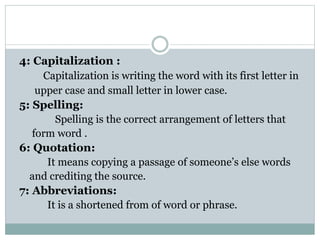 Mechanic of writing | PPTX