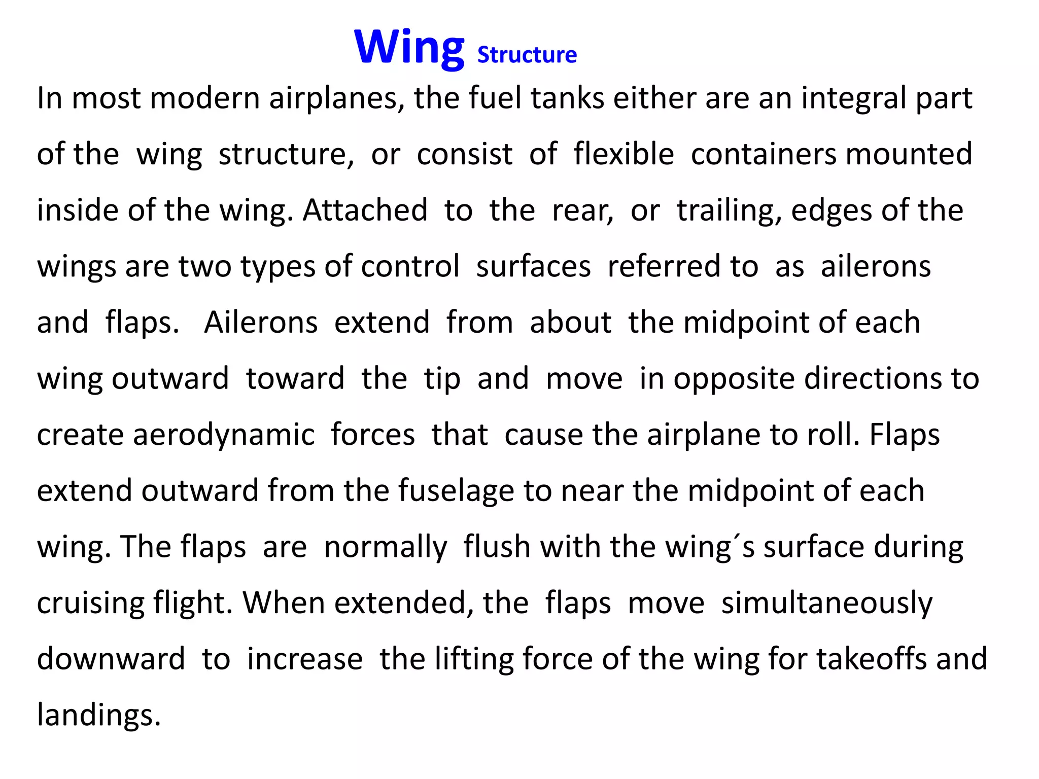 Mechanics and types of wings of air planes | PPTX