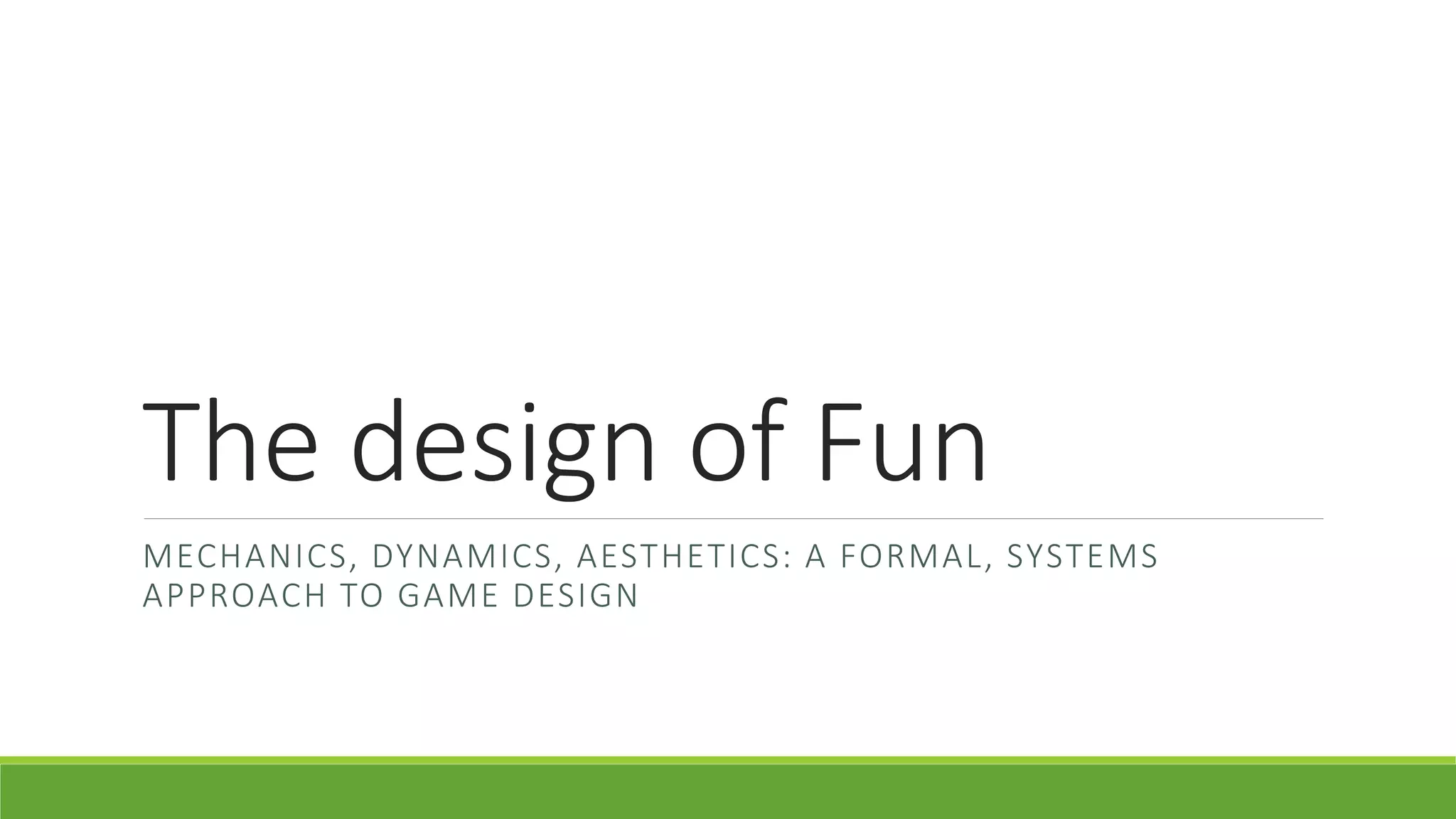 Mechanics, dynamics, aesthetics | PPTX