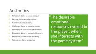 Mechanics, dynamics, aesthetics | PPTX