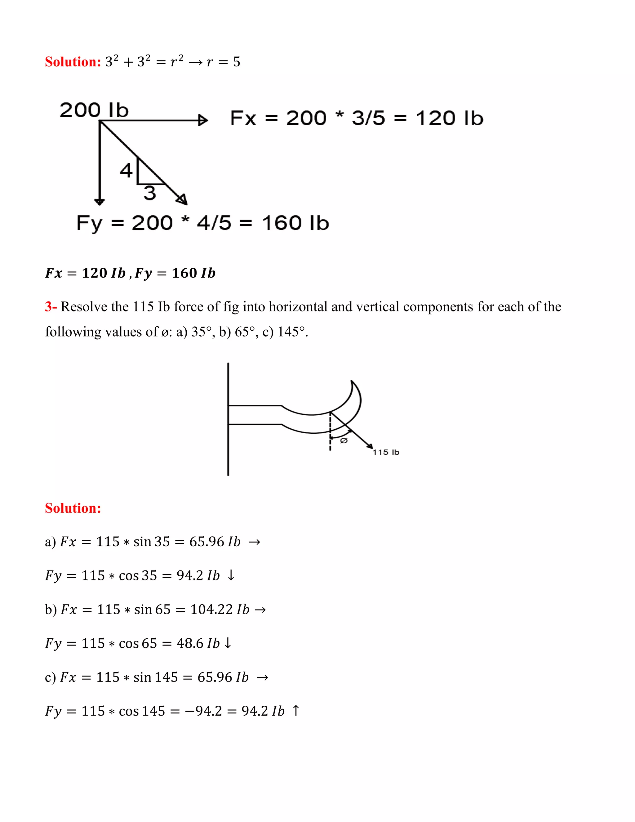 Mechanics engineering statics force analysis 2D | PDF