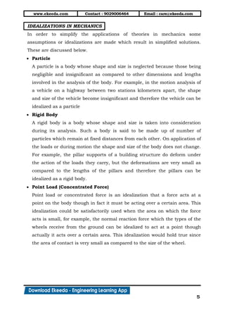 Mechanics introduction | PDF