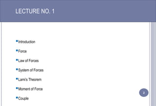 Mechanics Lec 1 | PPTX
