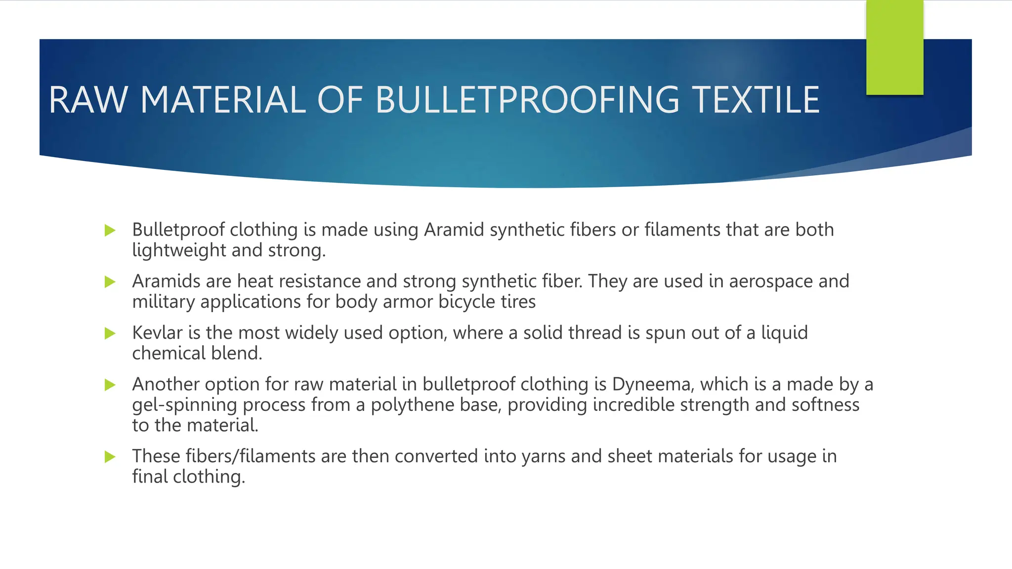 Mechanics of bullet proofing and Engineering fabric structure.pptx ...
